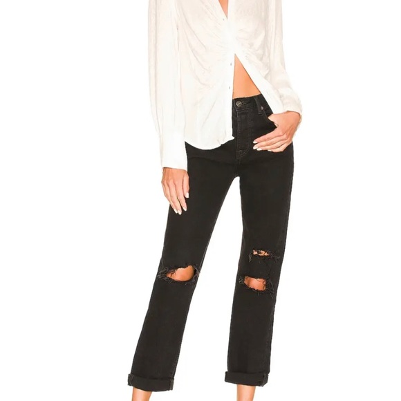 We The Free | Jeans | Free People 28 Jeans Bren Boyfriend Black Magic ...
